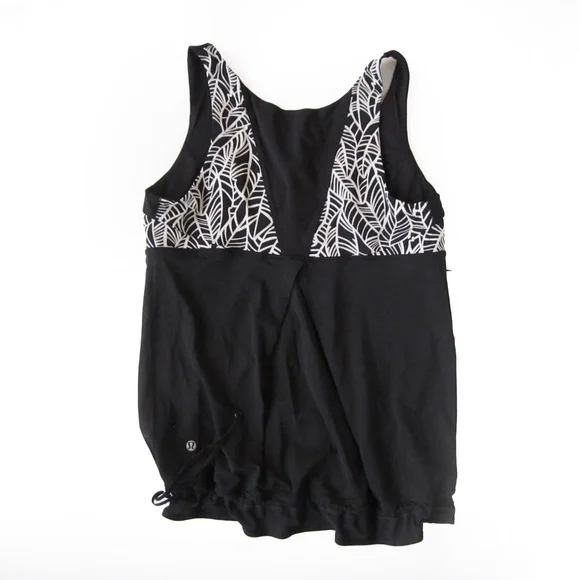 lululemon athletica | Tops | Lululemon Black White Banana Leaf Top Baby ...